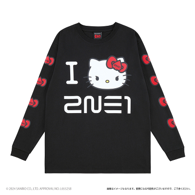 【2NE1×HELLO KITTY】ロングスリーブTシャツ（BLACK）｜2NE1｜mu-moショップ